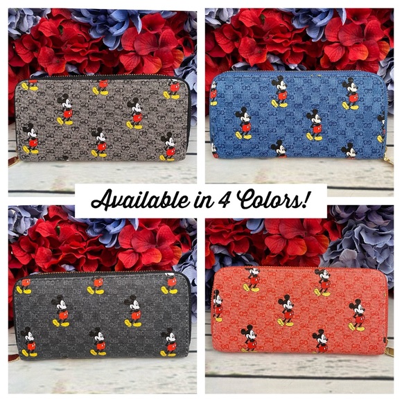 Bags | Blue Mickey Mouse Clutch Wallet Checkbook | Poshmark